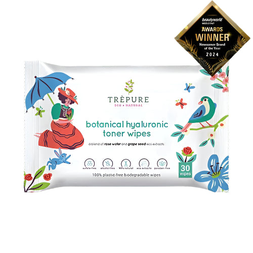 Botanical Hyaluronic Toner Wipes – Trèpure